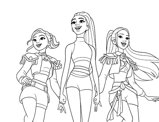 Huntrix Coloring Pages - Play Online Huntrix Coloring Pages on Itch.io Game